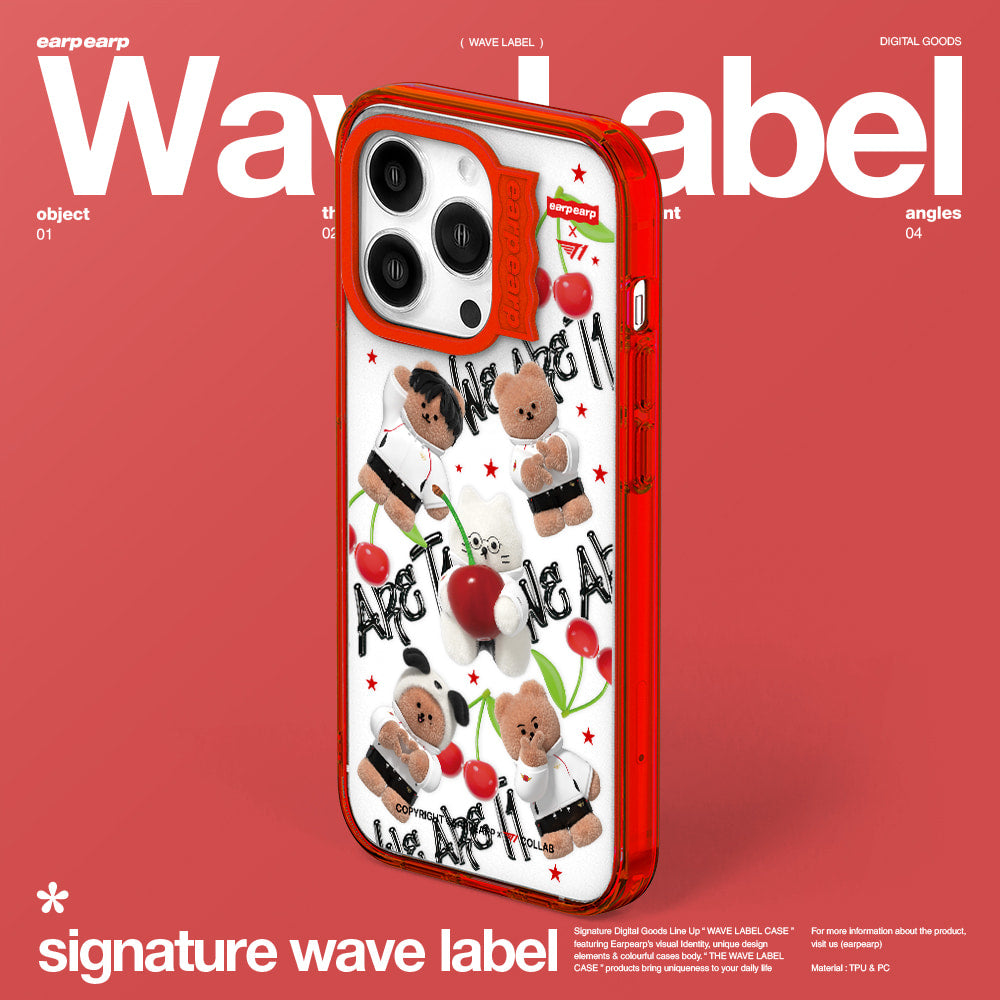 [EARP EARP X T1] CHERRY WORLDS-RED (Wave Label Clear Case) – mydeermoon ...